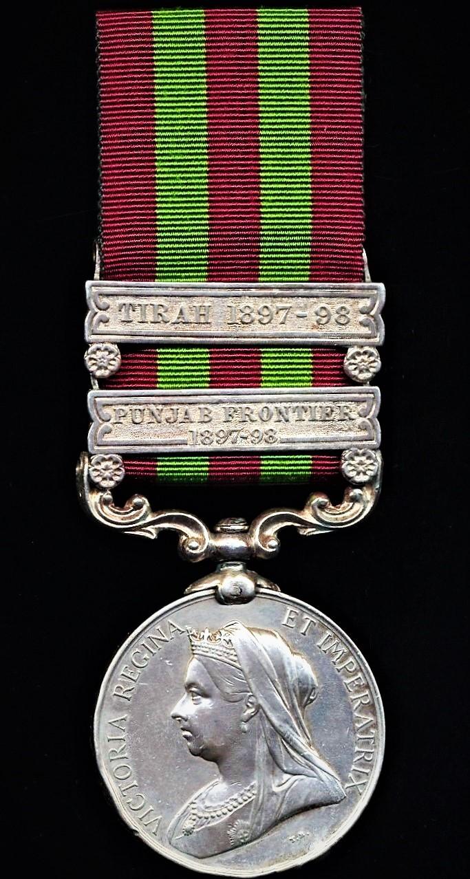 Aberdeen Medals | India General Service Medal 1895-1902. Victorian silver issue with 2 x clasps ...