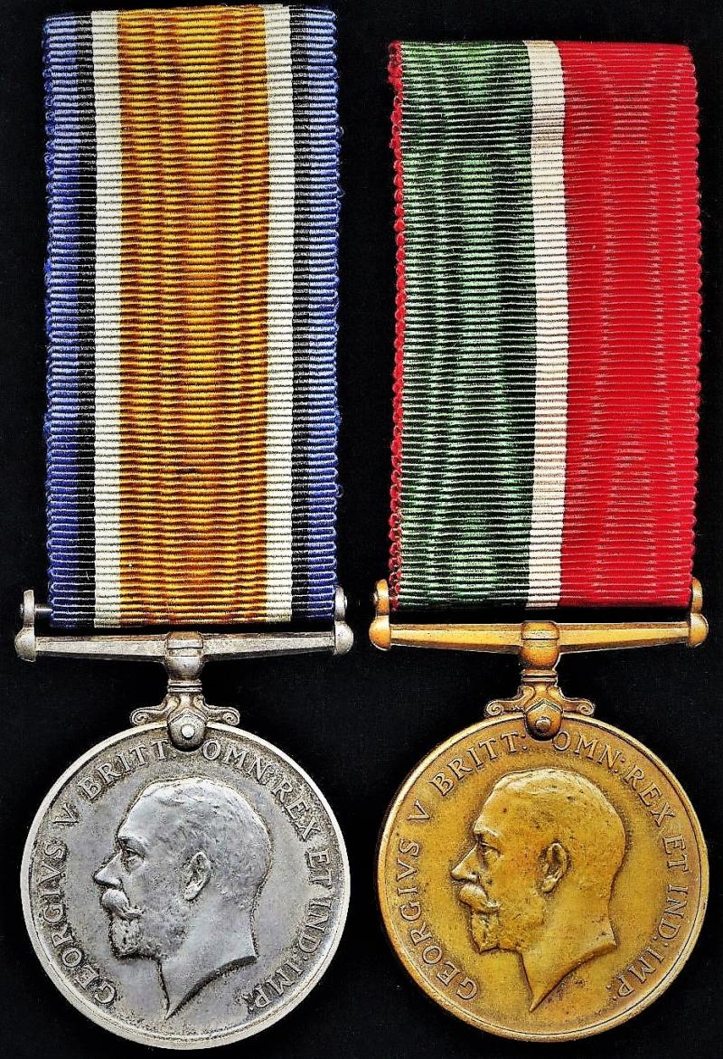 Aberdeen Medals | An 'Insch Loon' & Merchant Seaman's Great War campaign medal pair: James ...