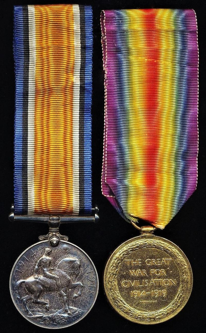 Aberdeen Medals | A Hackney man's Great War medal pair for service in ...