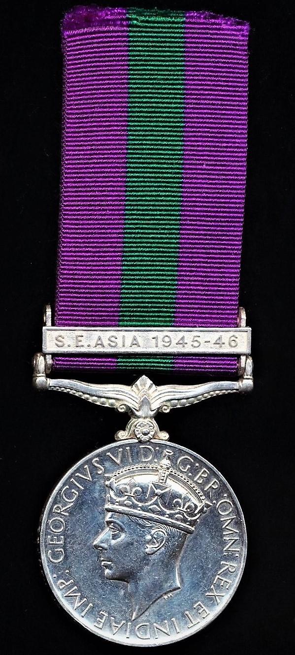 Aberdeen Medals | General Service 1918-62, 1 clasp, S. E. Asia 1945-46 ...