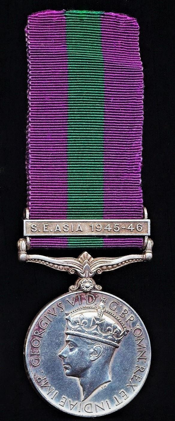 Aberdeen Medals | General Service 1918-62, 1 clasp, S. E. Asia 1945-46 ...