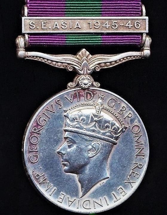 Aberdeen Medals | General Service 1918-62, 1 clasp, S. E. Asia 1945-46 ...