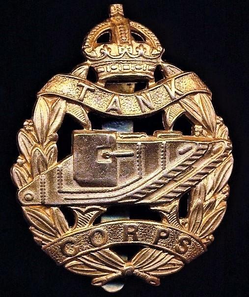 Aberdeen Medals | Tank Corps: Cap badge. Gilding metal. Circa 1917-1923