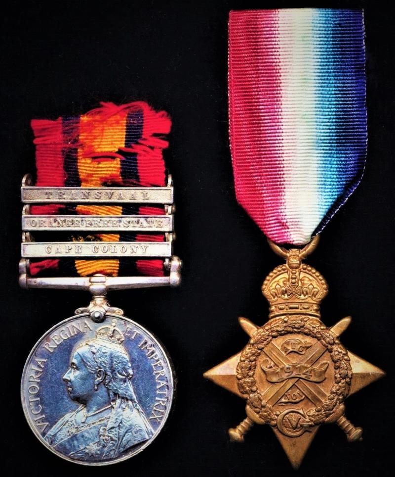 Aberdeen Medals | A 'Jocks N.C.O.'s' South African War & 1914 'Mons' casualty medal pair ...