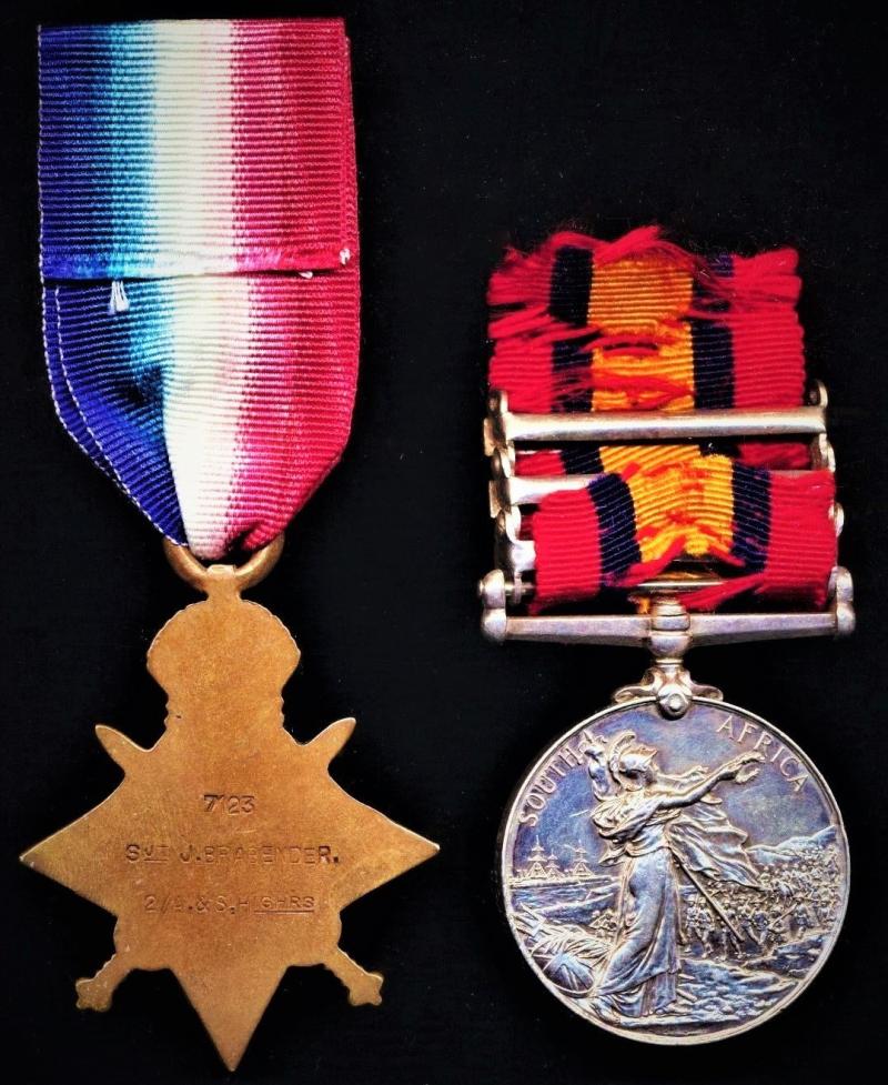 Aberdeen Medals | A 'Jocks N.C.O.'s' South African War & 1914 'Mons' casualty medal pair ...