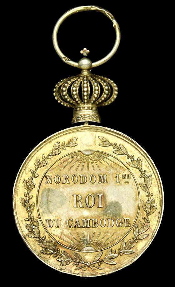 Aberdeen Medals | Cambodia (Kingdom): King Norodom I. Gold (gilt) Medal ...