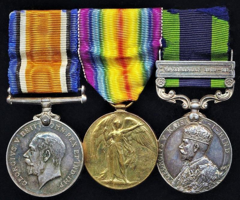 Aberdeen Medals | An Officer's' Great War & 'Waziristan' campaign medal ...