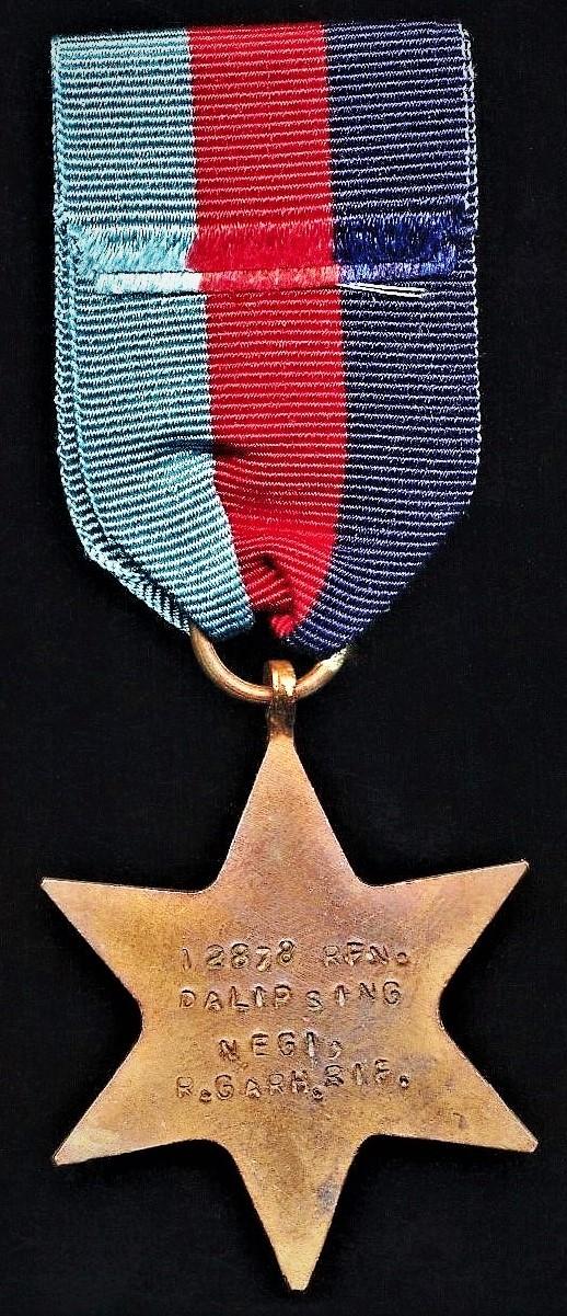 Aberdeen Medals | The 1939-1945 Star. No clasp (12878 Rfn. Dalip Singh ...