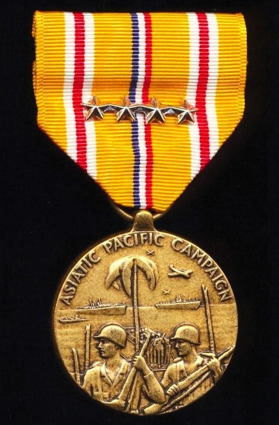 Aberdeen Medals | United States: Asiatic Pacific Campaign Medal. With 4 ...
