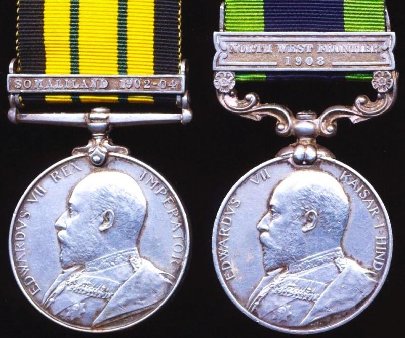Aberdeen Medals | An Indian Mountain Gunner's campaign medal pair for ...
