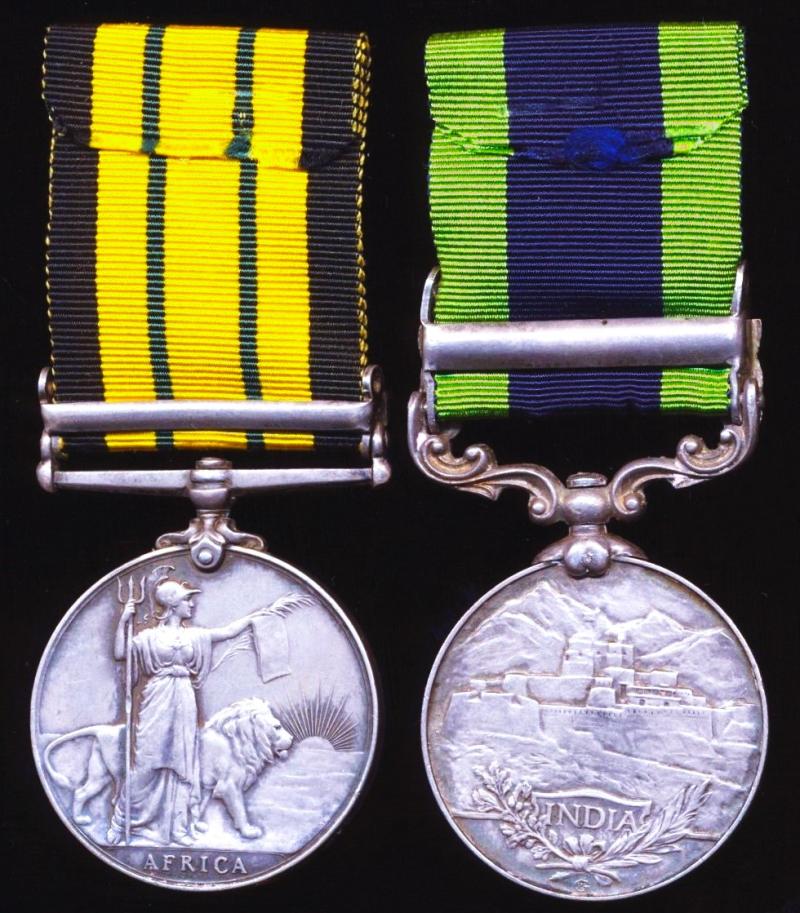 Aberdeen Medals | An Indian Mountain Gunner's campaign medal pair for ...