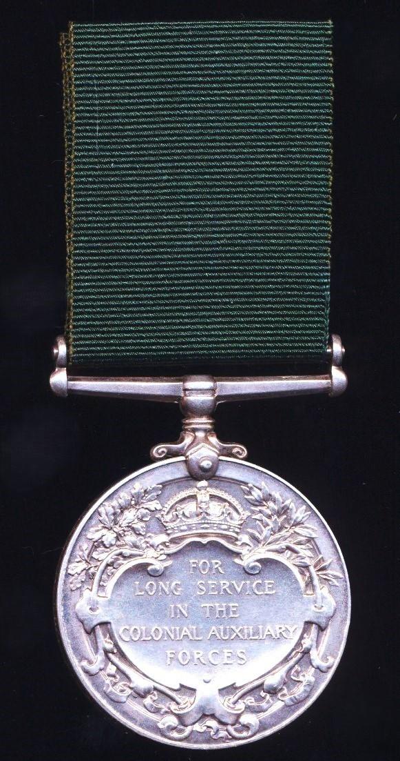 Aberdeen Medals | Colonial Auxiliary Force Long Service Medal. GV issue ...