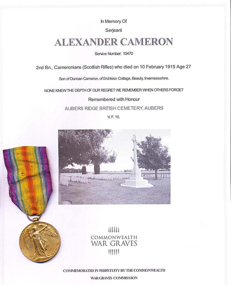 Aberdeen Medals | Interallied Victory Medal (10470 Sjt. A. Cameron. Sco ...