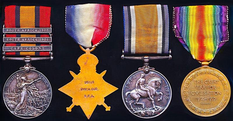 Aberdeen Medals | A campaign medal group of 4 to a former Lovat Scout and later 'Old ...